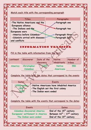 Native americans key answers | PDF