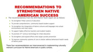 Native american students future trends - Culturally relevant curriculum ...