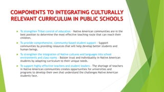 Native american students future trends - Culturally relevant curriculum ...