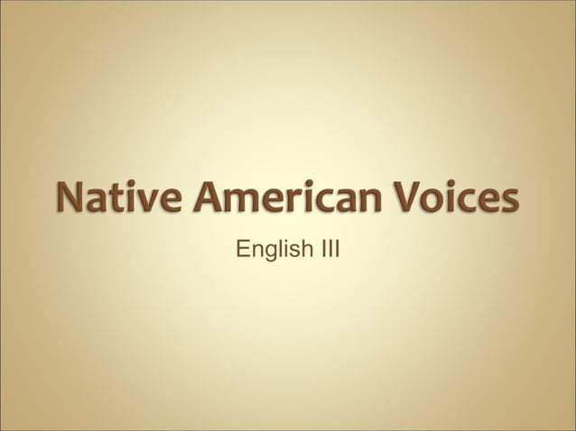 Native American Voices Powerpoint | PPT | Religion & Spirituality