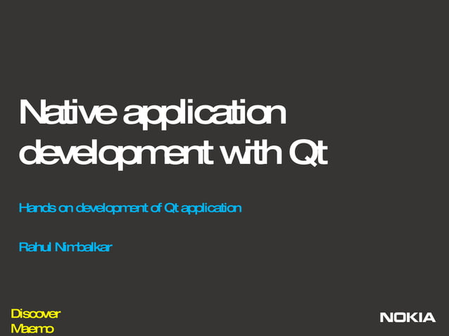 Native Application Development With Qt | PPT | Computer Software and ...