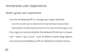 Native apps in html5 with chrome packaged apps | PPT