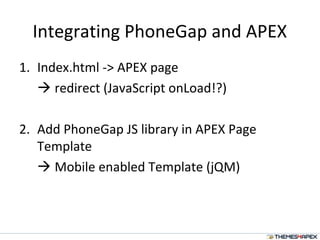 "Native" Apps with APEX and PhoneGap | PPT