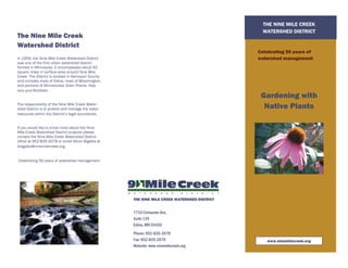 Gardening with Native Plants - Nine Mile Creek Watersheed District ...