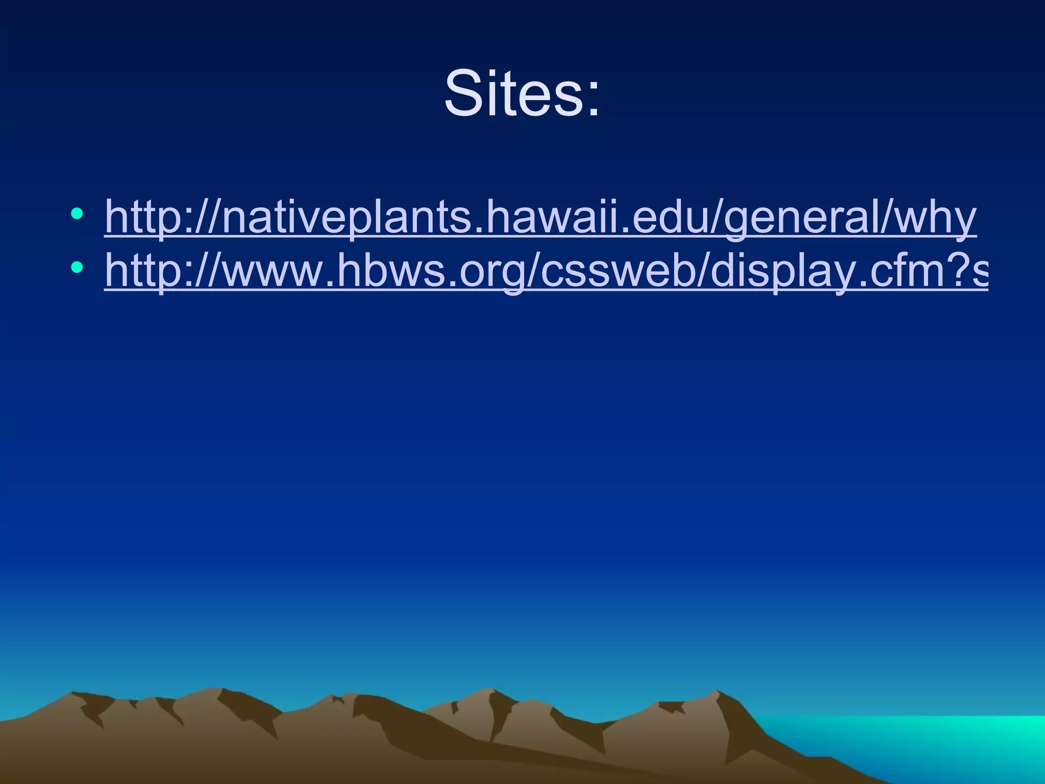 Native Hawaiian Plants Power Point | PPT