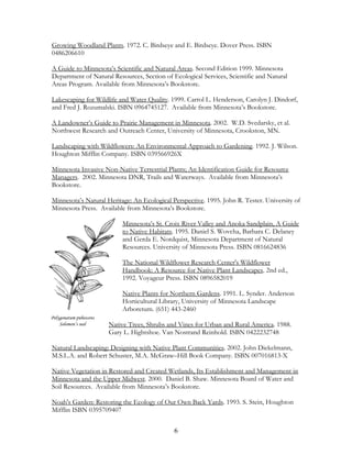 How to Use Native Plants for Landscaping and Restoration in Minnesota | PDF