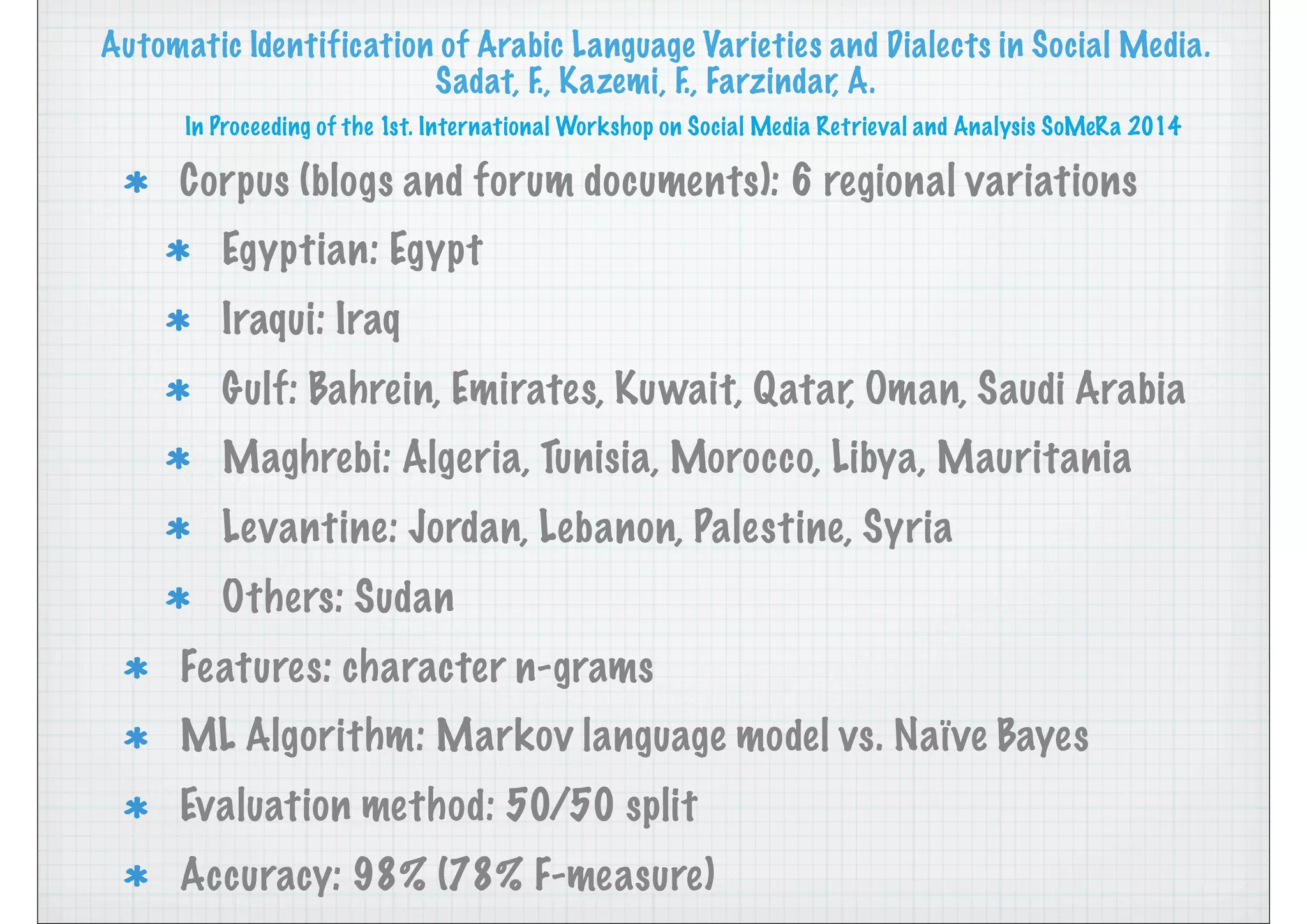 Native Language Identification - Brief review to the state of the art ...