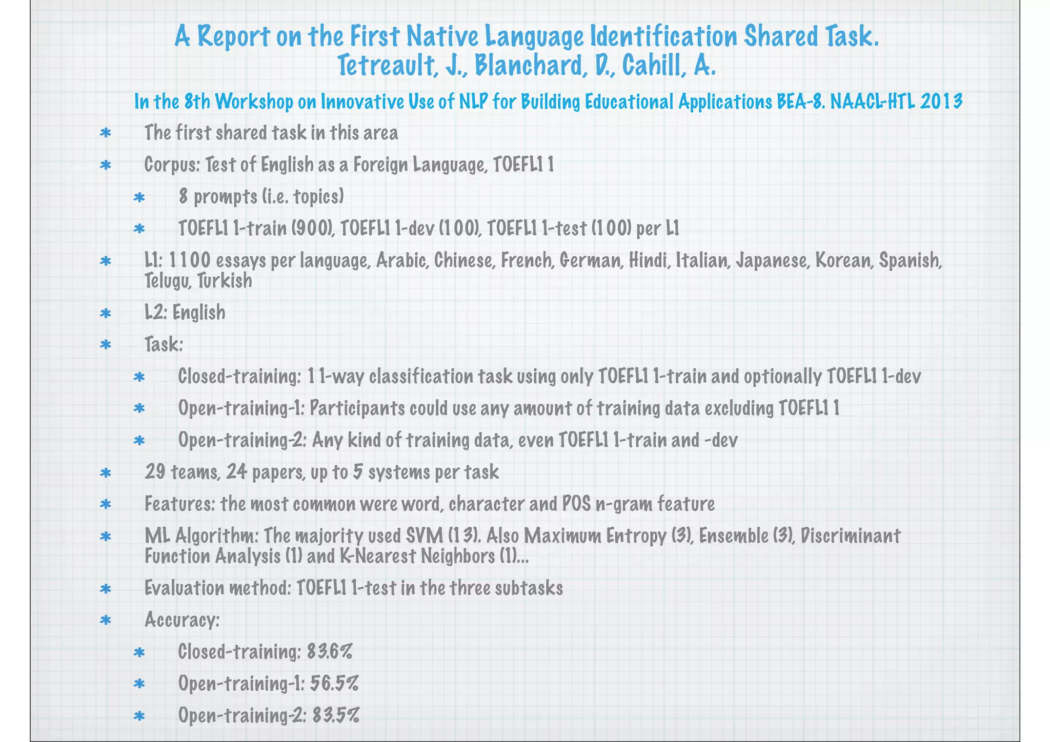 Native Language Identification - Brief review to the state of the art ...