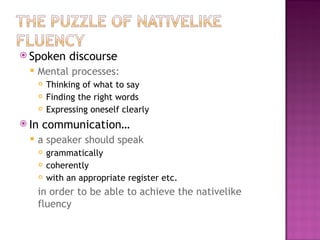 Nativelike Fluency and Nativelike Selection | PDF