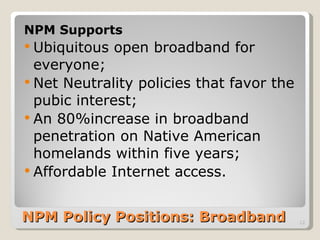 Native Public Media Presentation 8.10.09