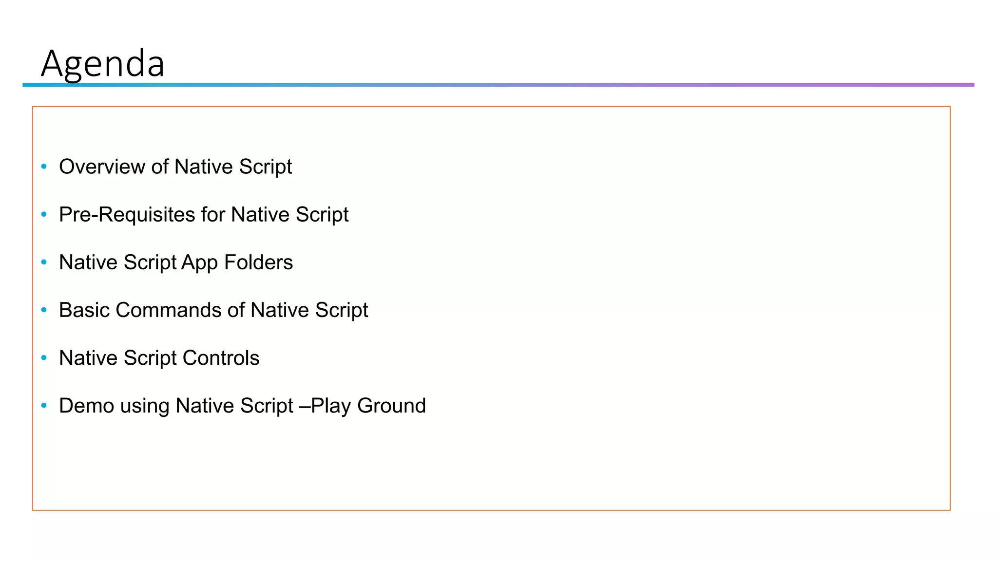 Native Script Overview | PPTX