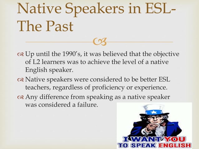 Native speaker | PPTX | Education