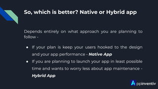 Native vs Hybrid Apps | PPT