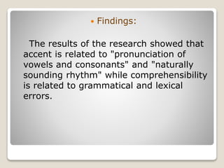Native Vs Non-Native Accent | PPTX