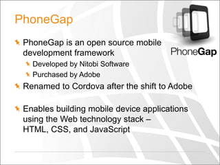 Native Mobile Apps, Xamarin, and PhoneGap | PPT
