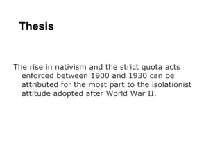 Day 6-A, Nativism in the 1900 30's | PDF