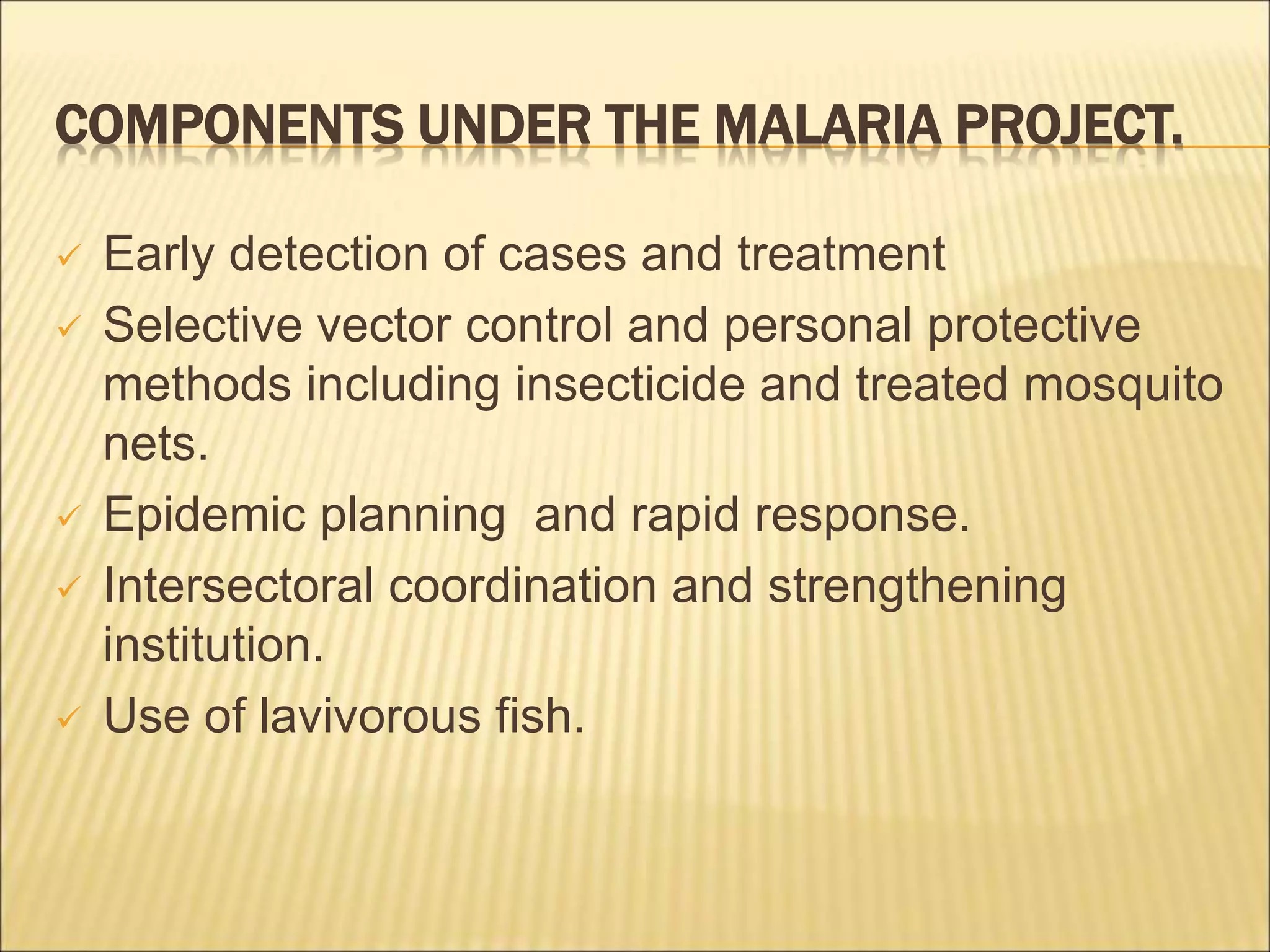 ANTI MALARIA CONTROL PROGRAMME | PPT
