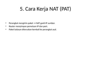 materi mengenai NAT pada cisco packet tracer | PPTX