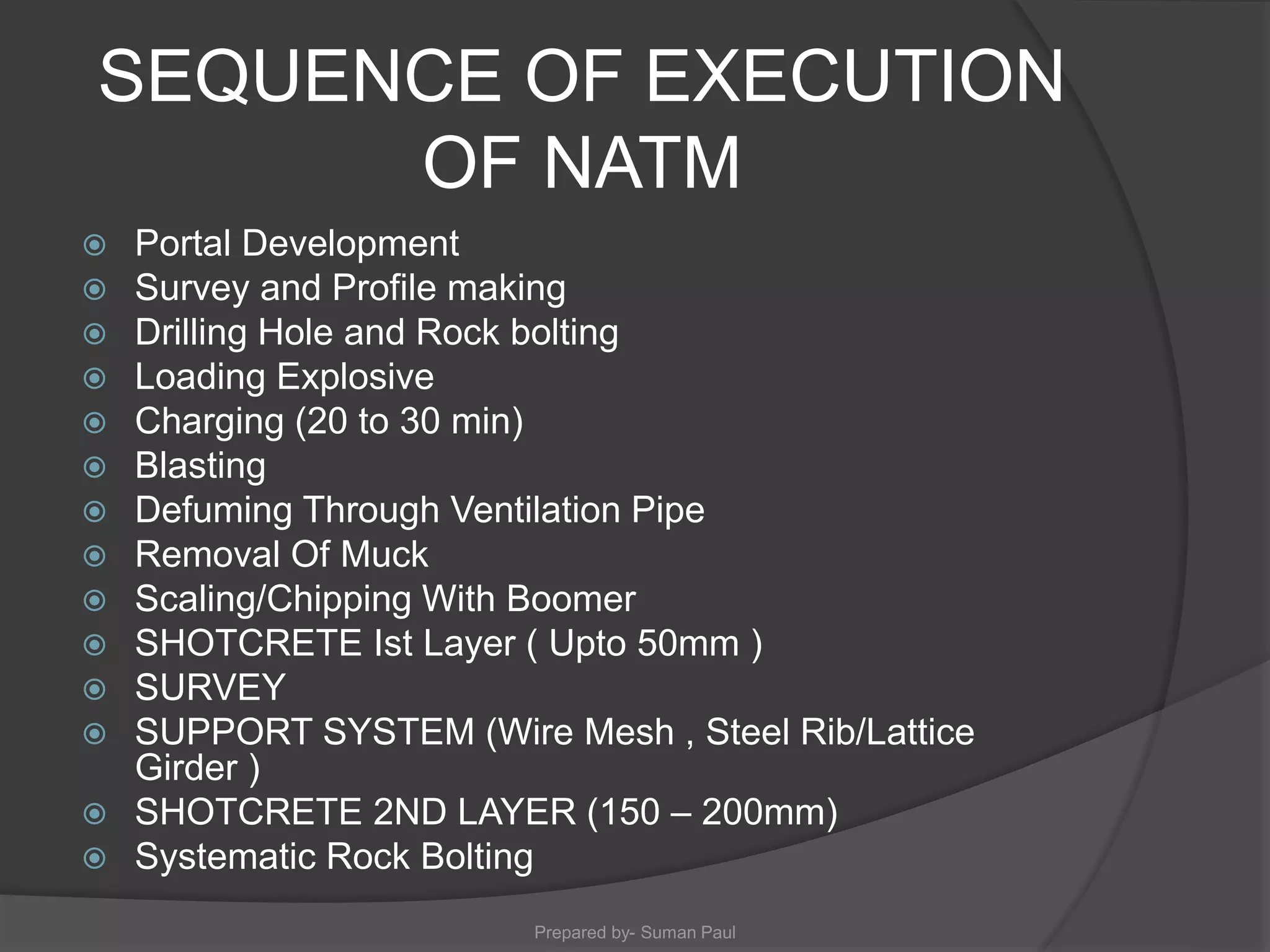 NATM Tunneling ppt | PPT