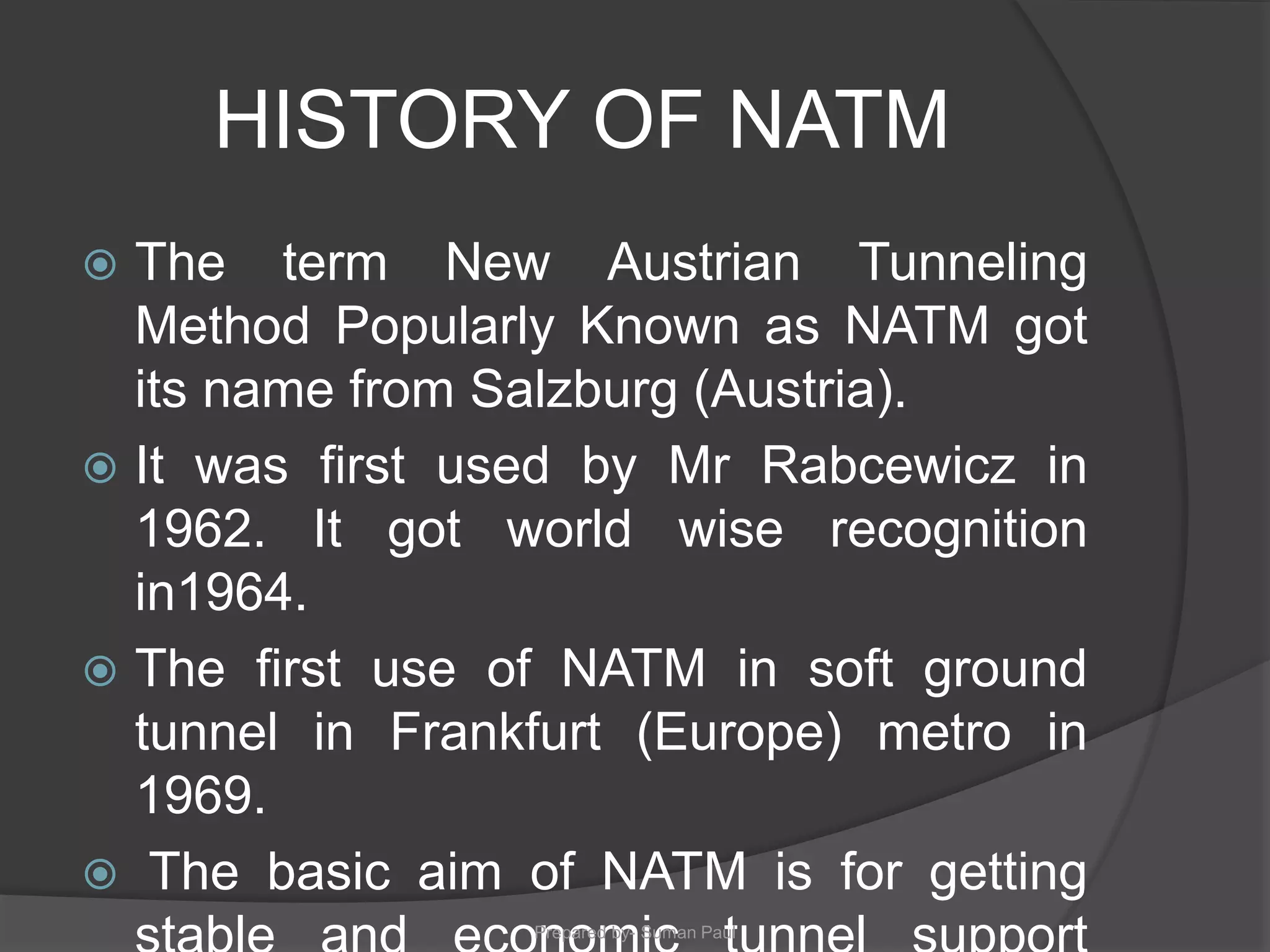 NATM Tunneling ppt | PPT