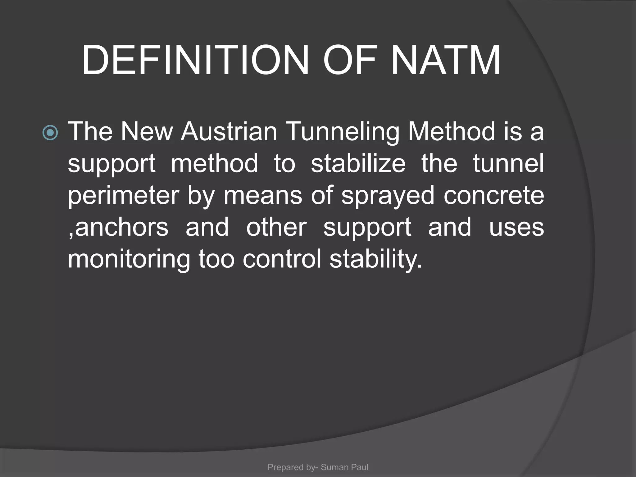 NATM Tunneling ppt | PPT