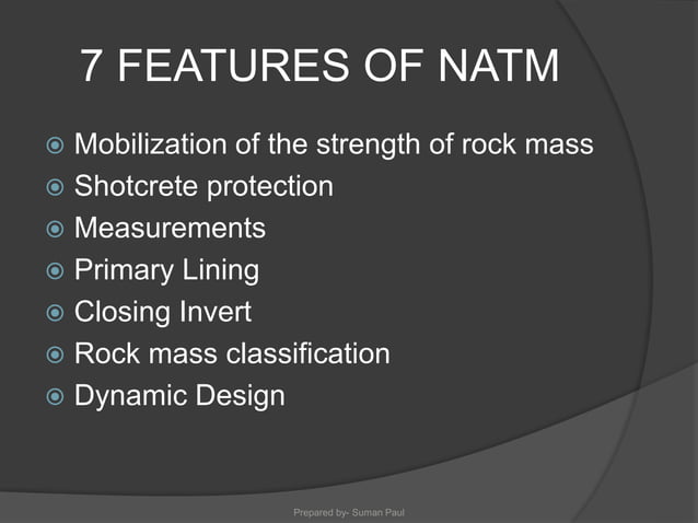 NATM Tunneling ppt | PPT | Civil Engineering Industry | Industries