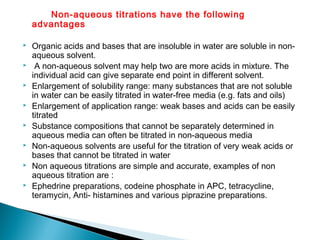 Non Aqueous Titration | PPT