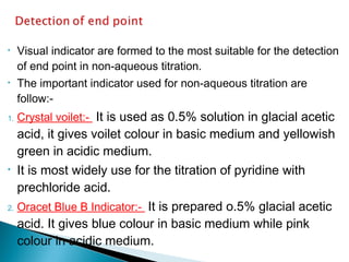 Non Aqueous Titration | PPT