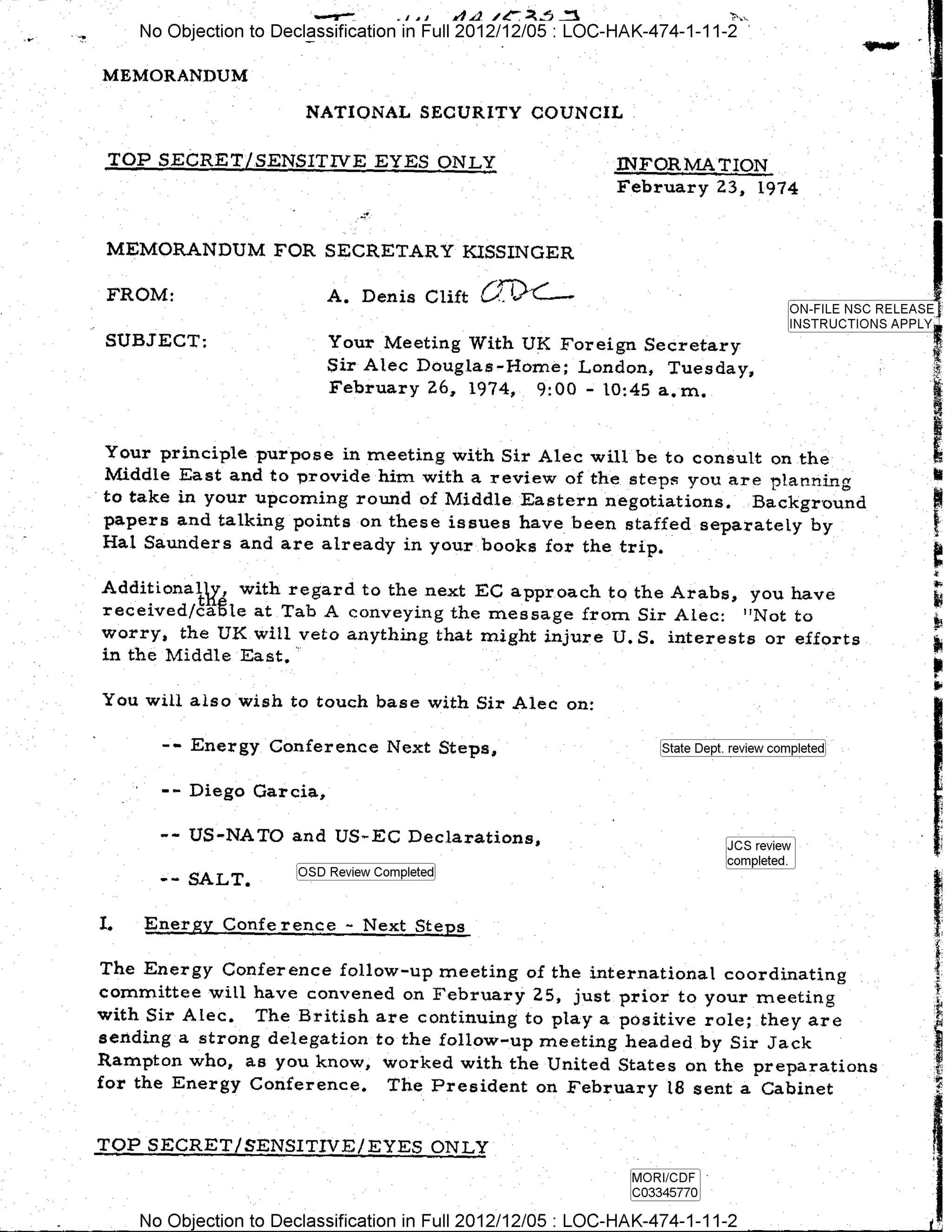 Memorandum on NATO DECLARATION 1974 - CIA DOC | PDF