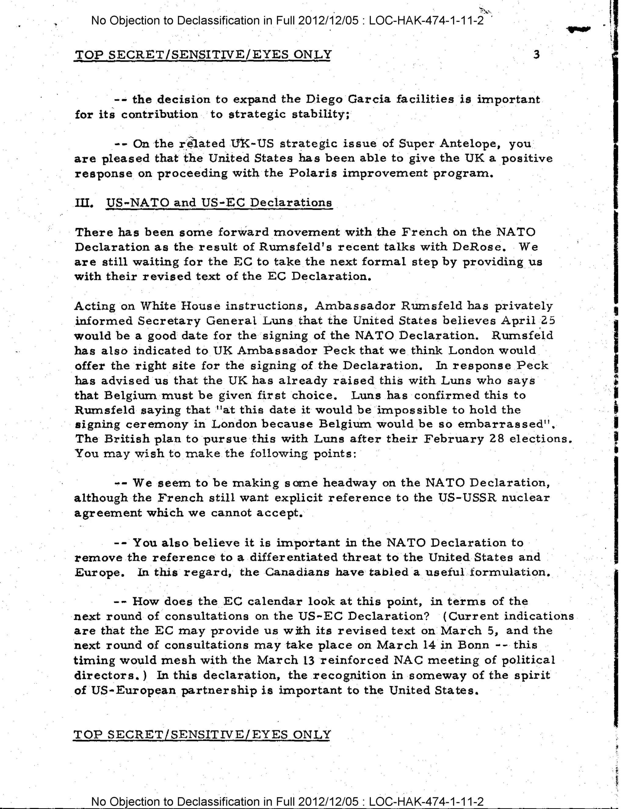 Memorandum on NATO DECLARATION 1974 - CIA DOC | PDF