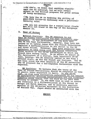Memorandum on NATO DECLARATION 1974 - CIA DOC | PDF