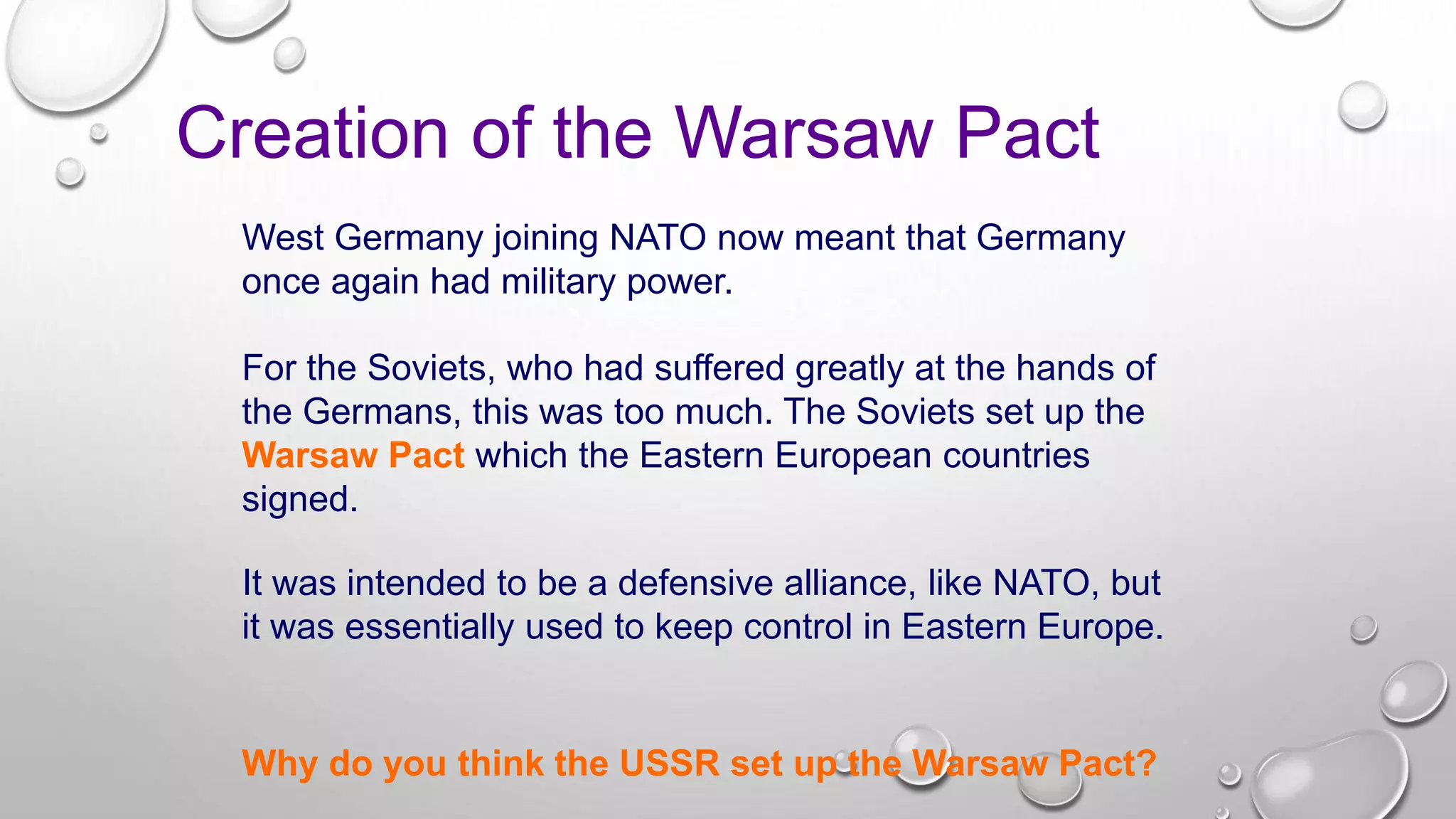 NATO AND WARSAW PACT | PPTX