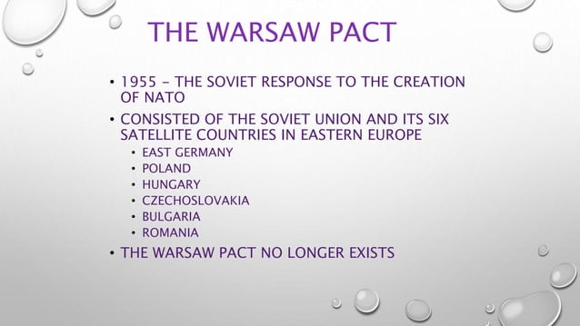 NATO AND WARSAW PACT | PPTX | Defense Industry | Industries