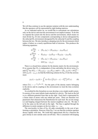 calculation of currents in nanowires | PDF