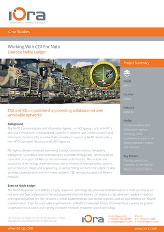 Working with CGI for NATO ensuring information gets to where it must | PDF