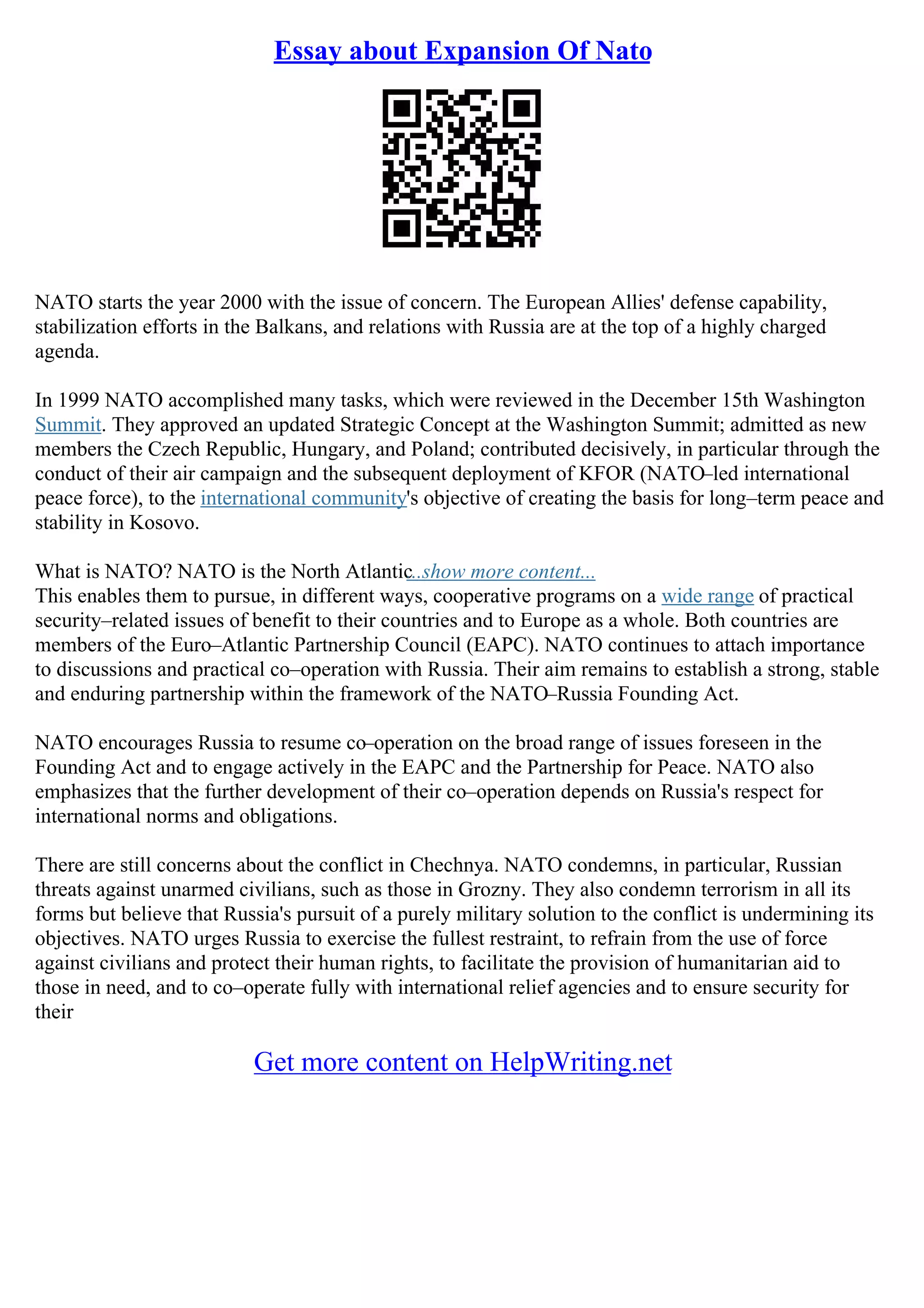 Nato Essay | PDF