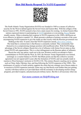 Nato Essay | PDF