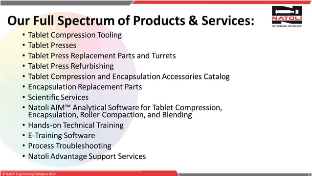 Natoli Engineering Presentation at 2020 Virtual Pharma Expo | PPT