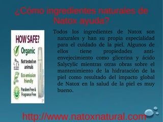 Natox ingredientes | PDF
