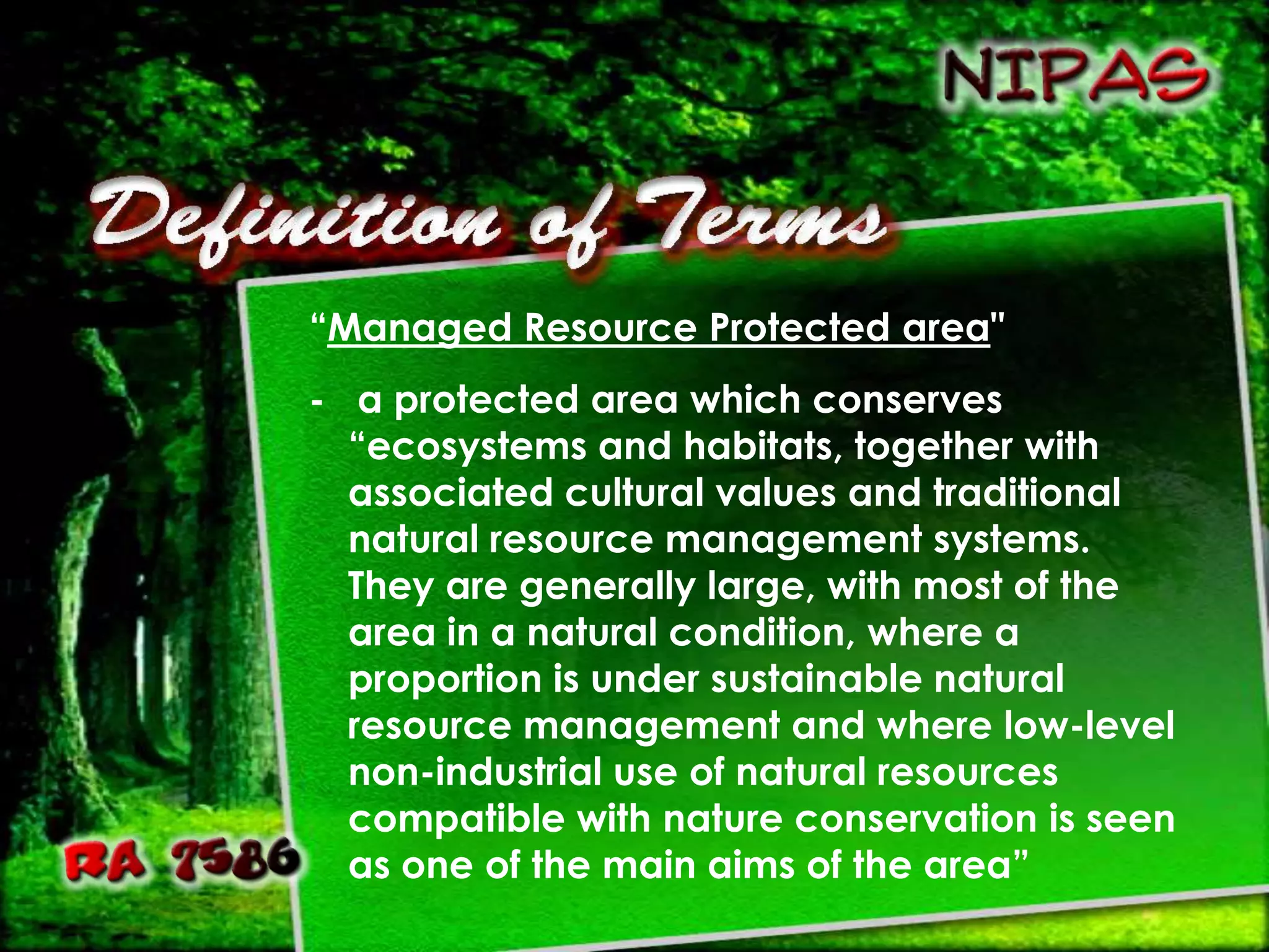 National Integrated Protected Areas | PPTX