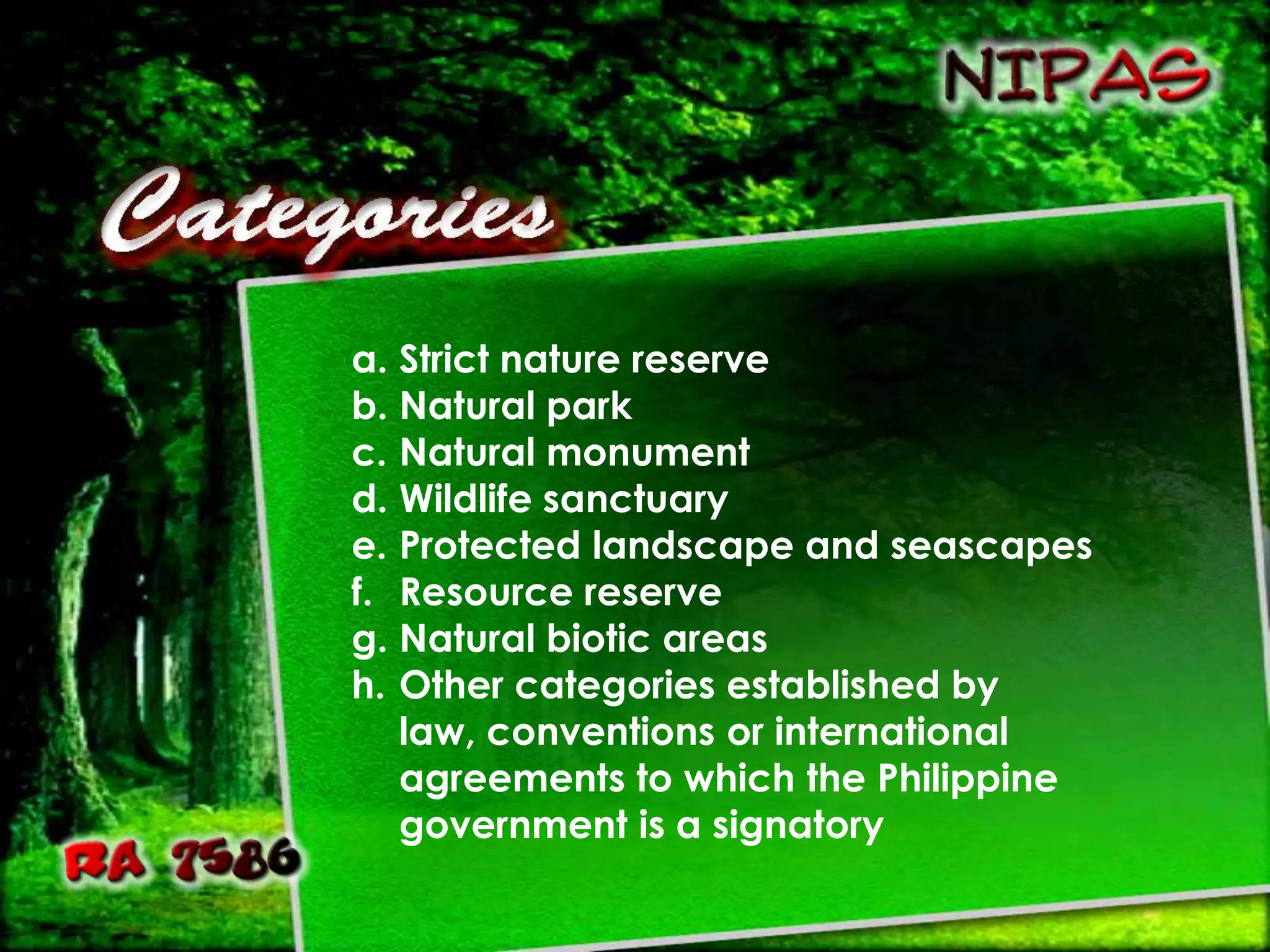 National Integrated Protected Areas | PPTX