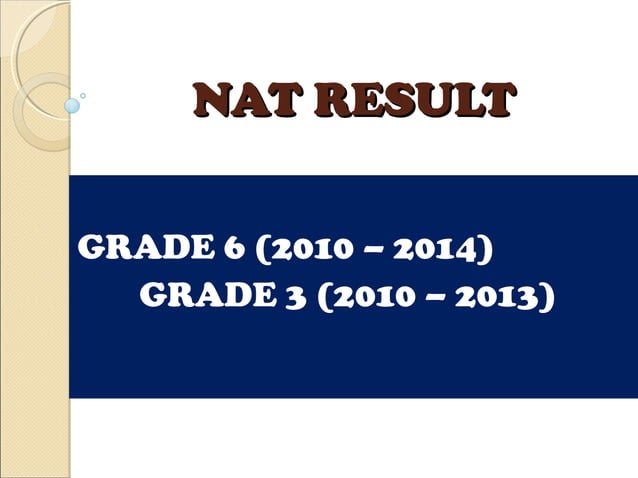 Nat result presentation (2010-2014) | PPT