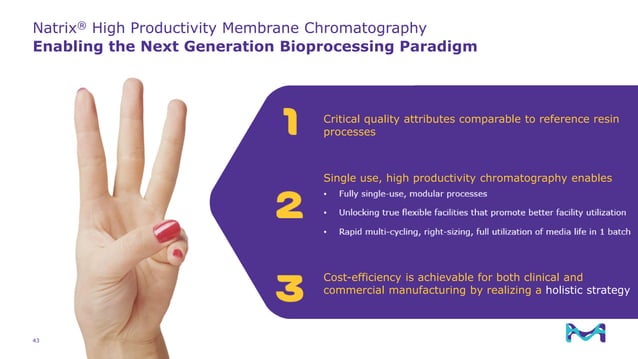 High Productivity Membrane Chromatography: Enabling the Next Generation Bioprocessing Paradigm | PPT