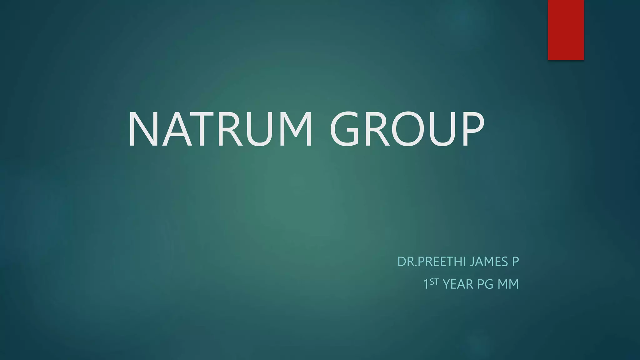 NATRUM GROUP. BHMS | PPTX