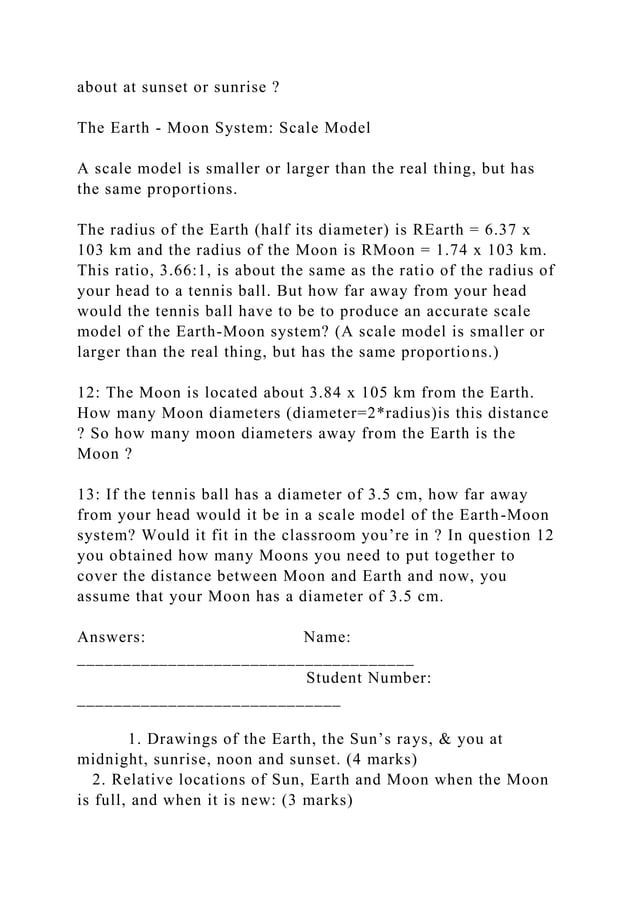 NATS 1740 AssignmentSun, Earth and Moon SystemThis assignmen.docx