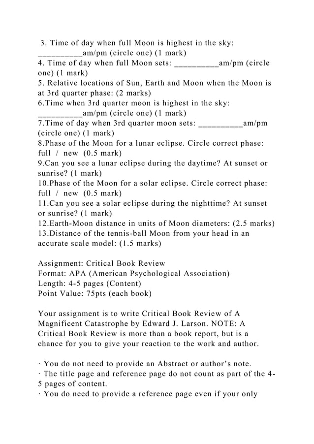 NATS 1740 AssignmentSun, Earth and Moon SystemThis assignmen.docx