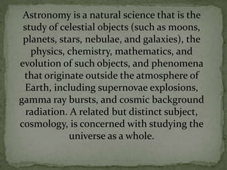 ASTRONOMY | PPTX