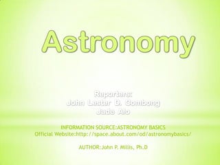ASTRONOMY (THE UNIVERSE) | PPTX | Space and Astronomy | Science