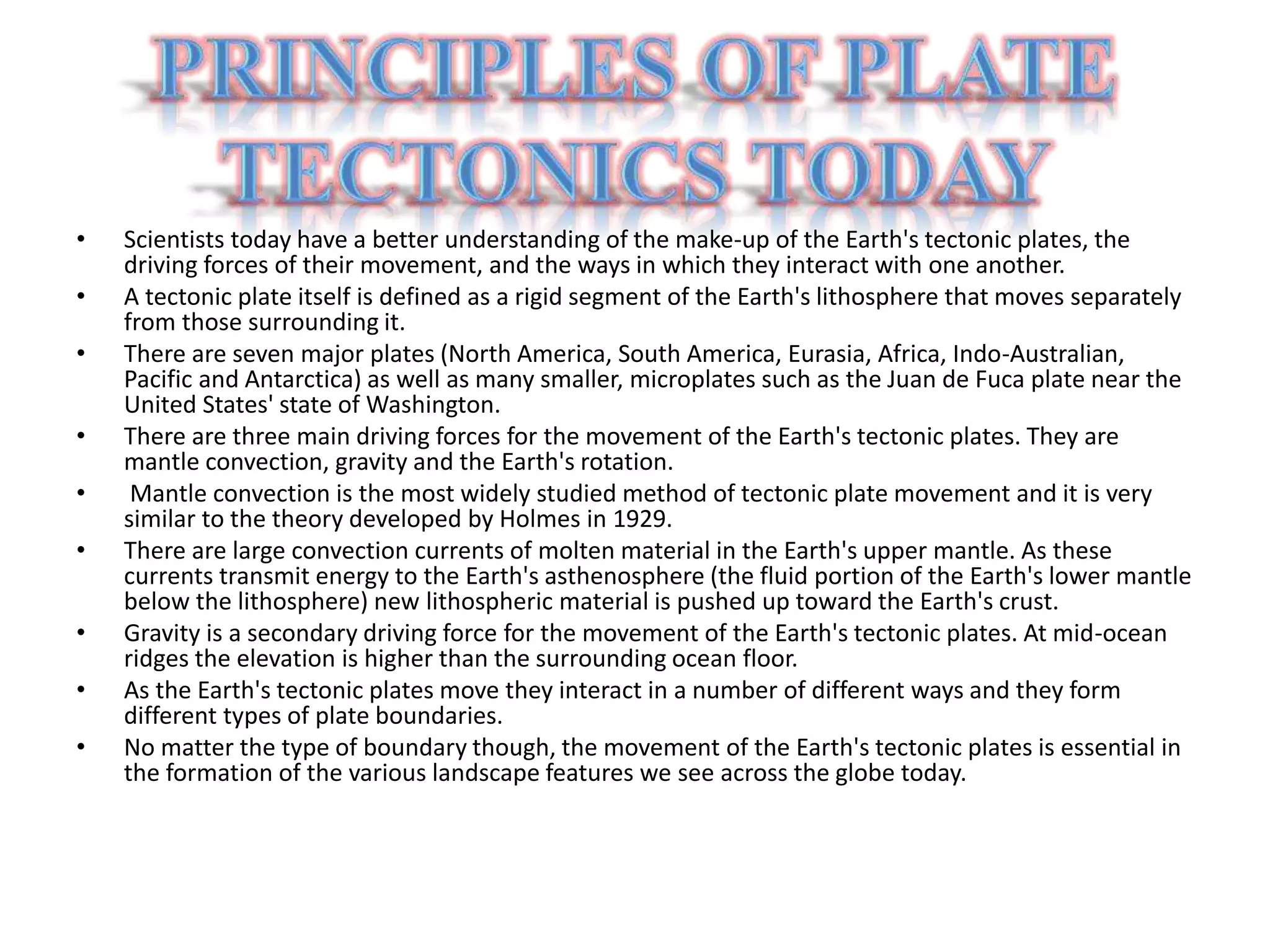 Plate Tectonic Theory | PPTX