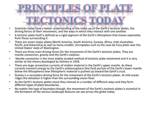 Plate Tectonic Theory | PPTX